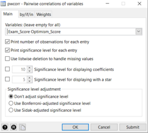 Pearson Correlation Analysis in STATA - Example Guide
